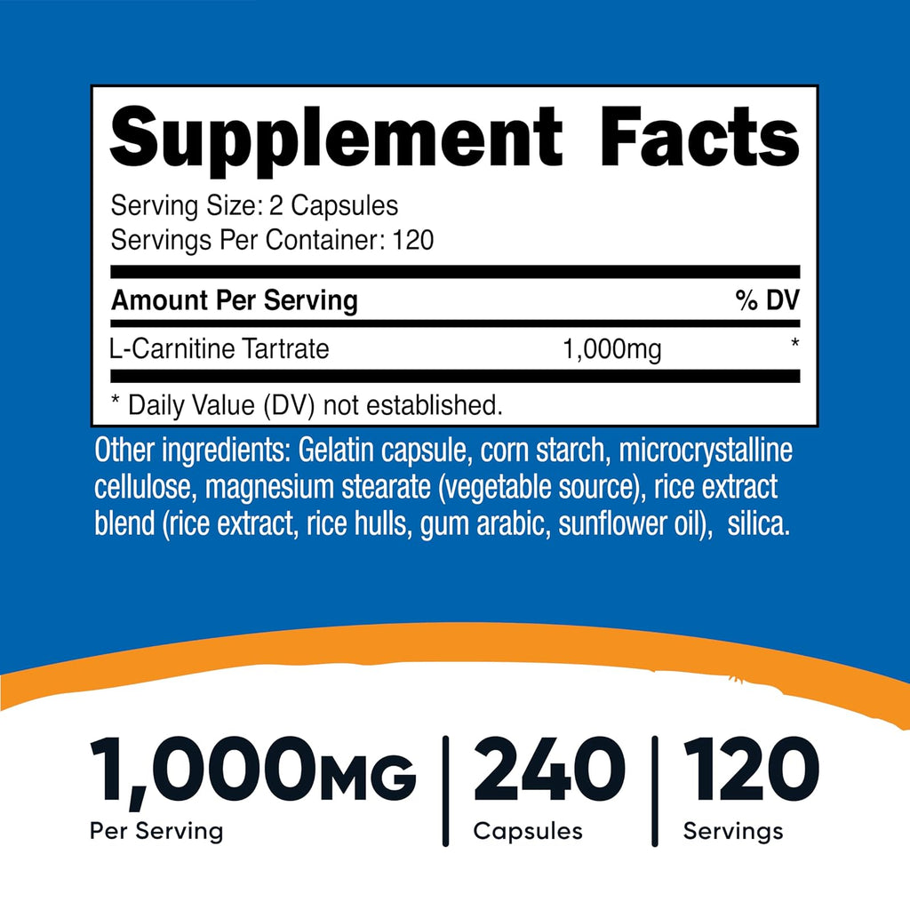 500 mg L-Carnitine capsules for weight loss