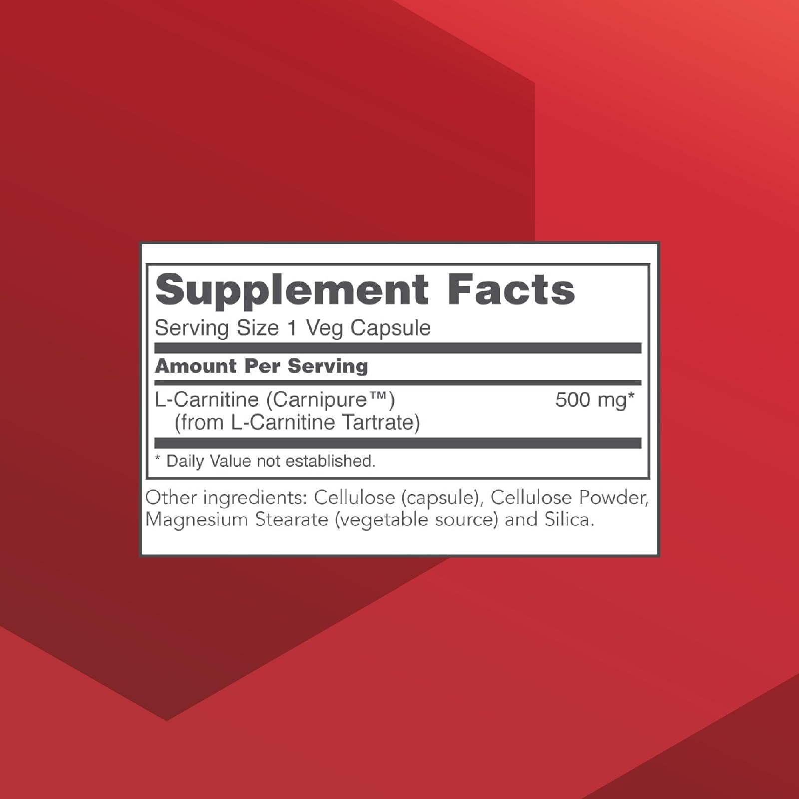 500 mg L-Carnitine for energy support