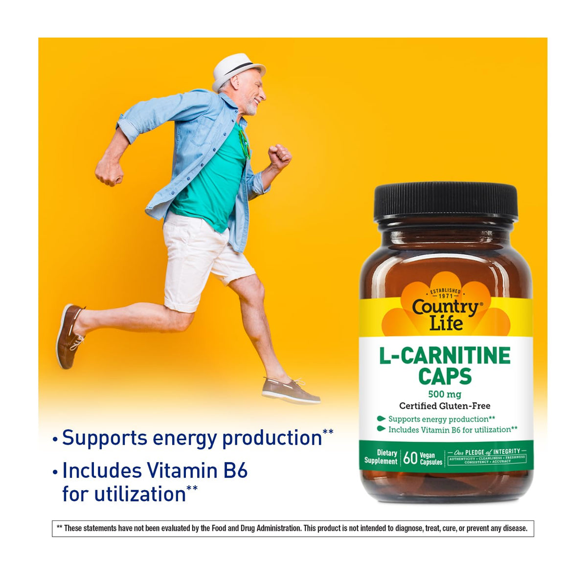 500 mg L-Carnitine for energy