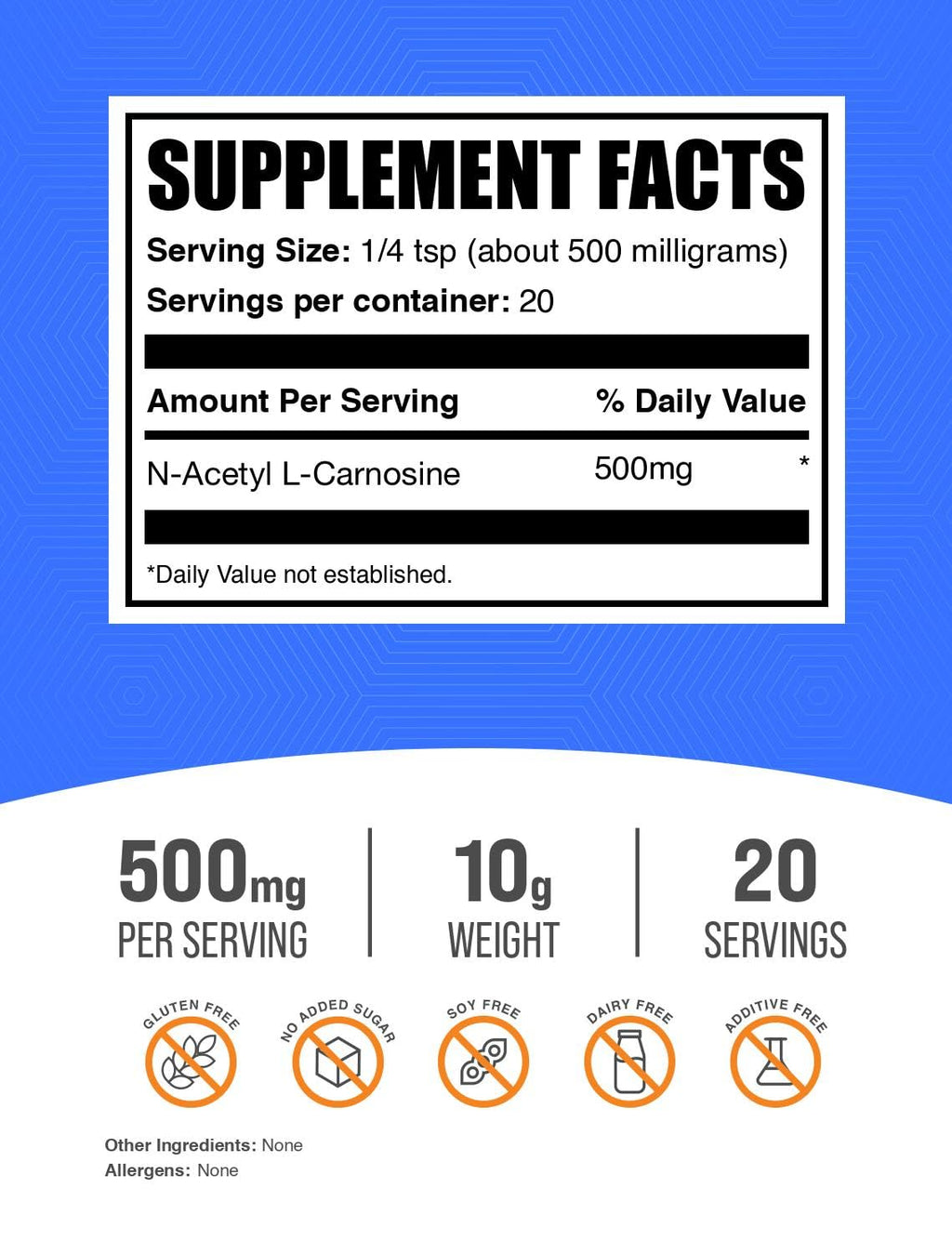 500 mg L-Carnitine for energy