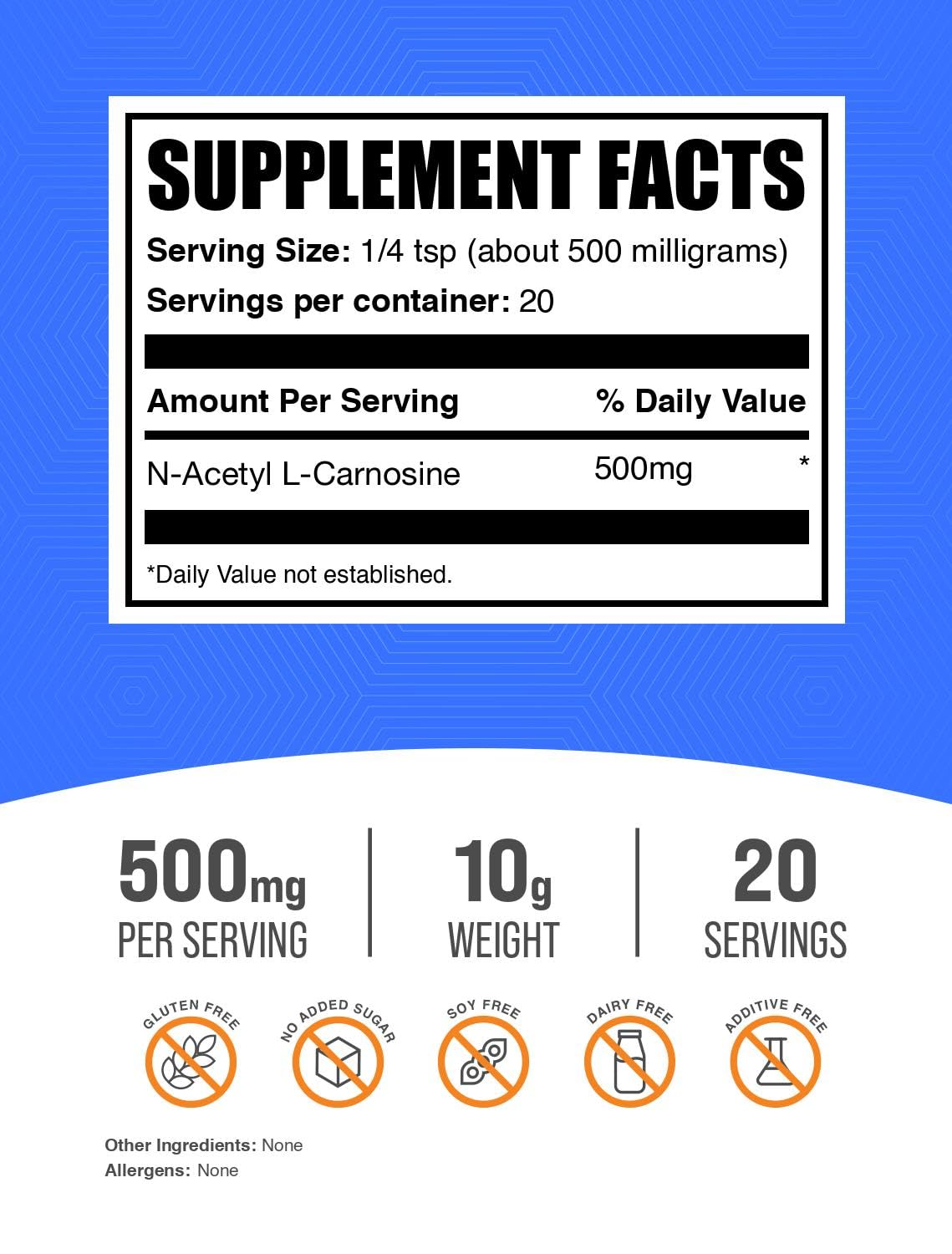 500 mg L-Carnitine for energy