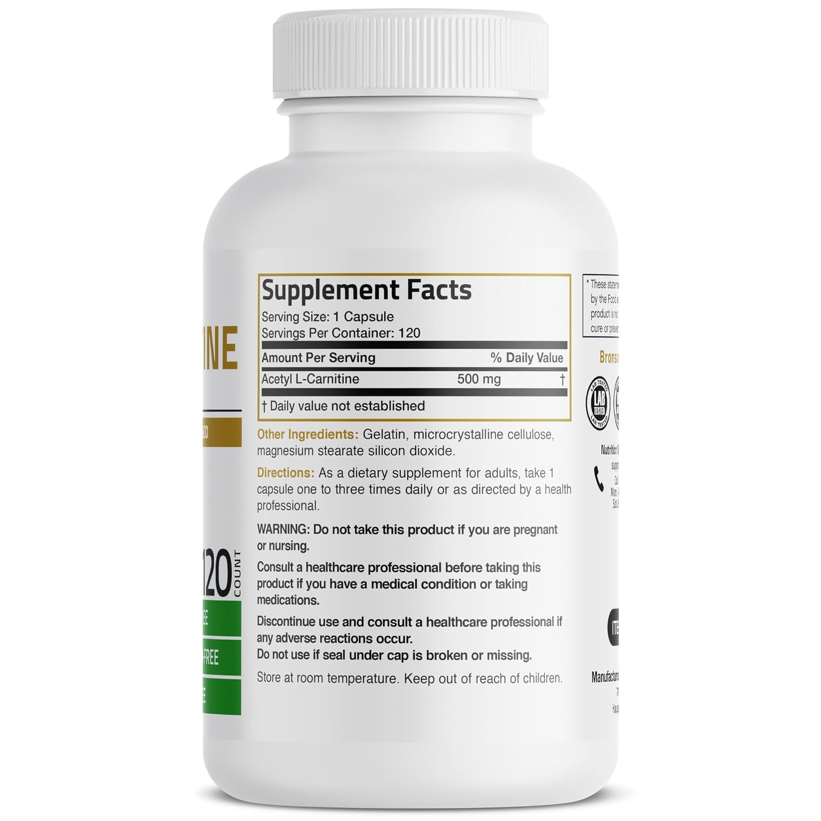 500 mg l-carnitine for energy