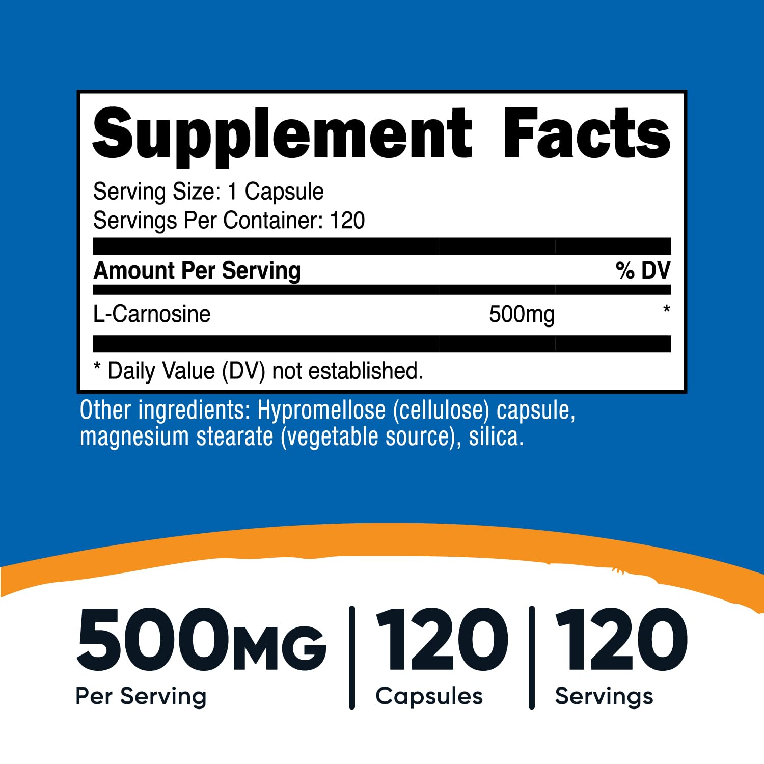 500 mg L-Carnosine capsules for wellness