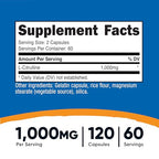 500 mg L-Citrulline capsules for energy
