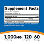 500 mg L-Citrulline for energy boost