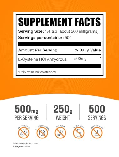 500 mg L-Cysteine HCl supplement