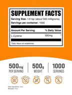 500 mg L-Cystine supplement benefits