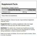 500 mg l-glutamine supplement