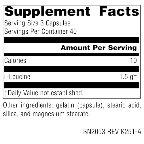 500 mg L-Leucine energy boost