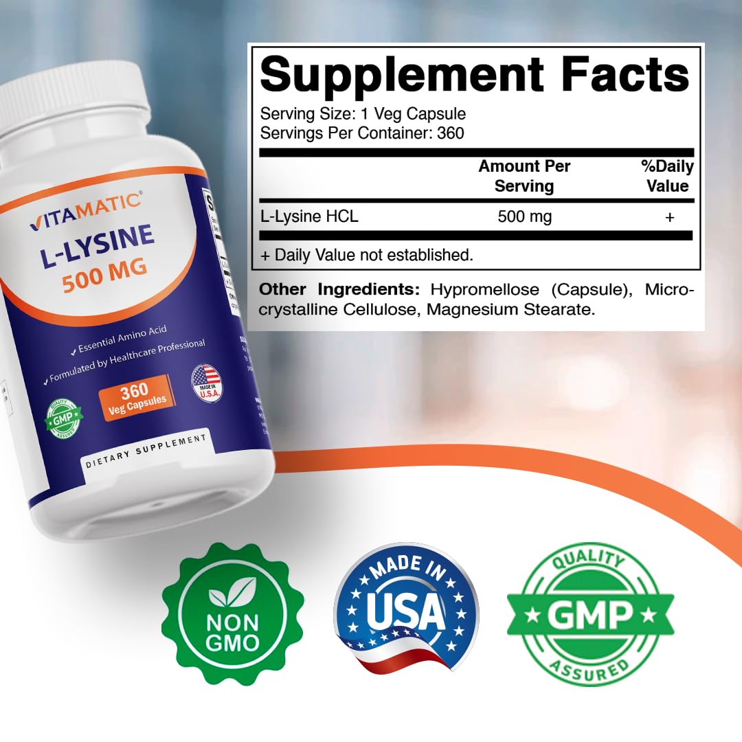 500 mg L-Lysine for immune support