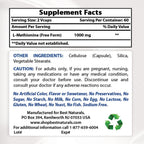 500 mg L-Methionine supplement for vitality
