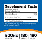 500 mg L-Phenylalanine for mental clarity