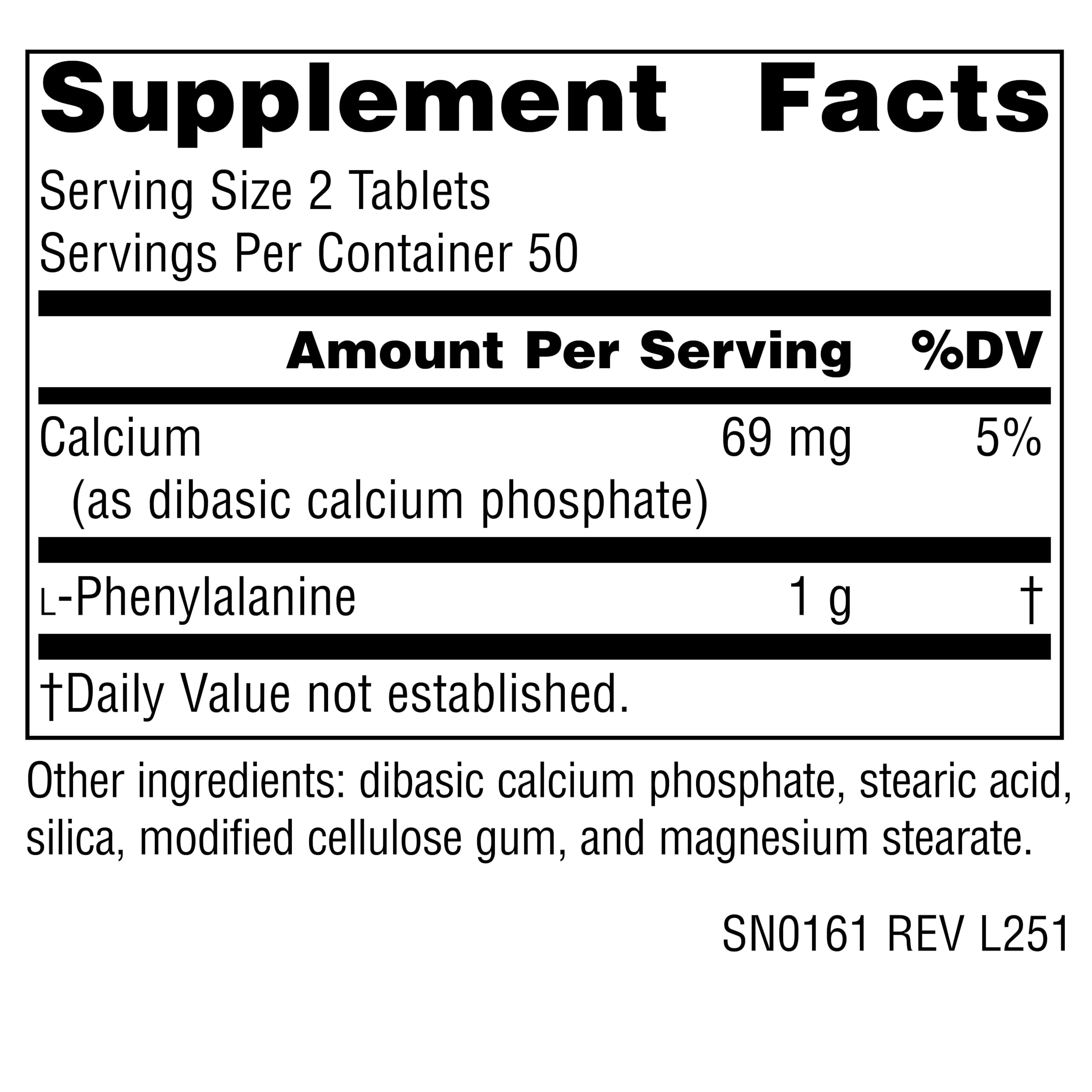 500 mg L-Phenylalanine for mood support