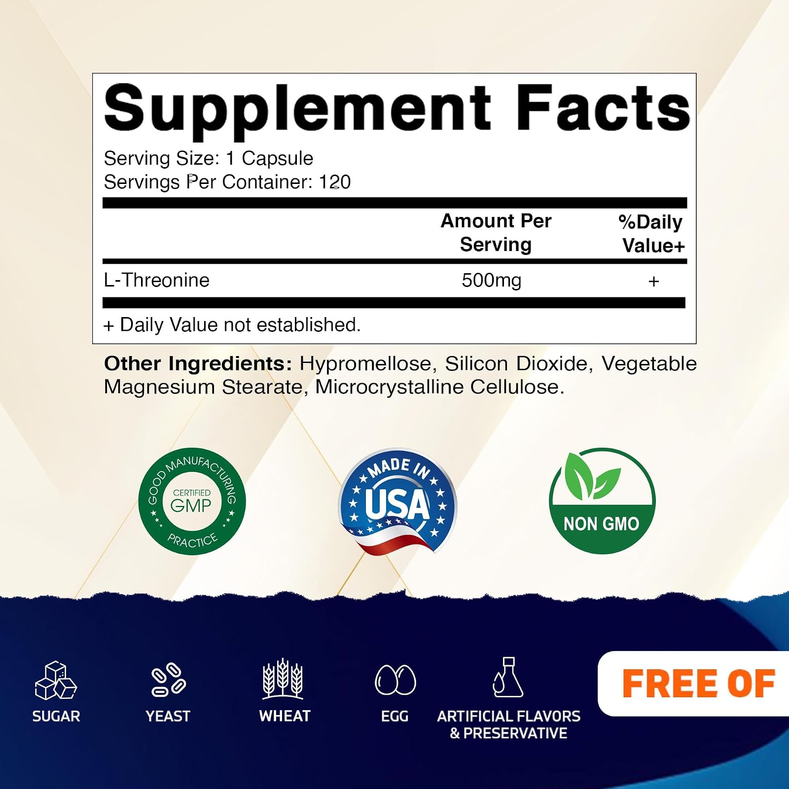 500 mg L-Threonine for liver health