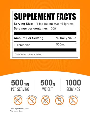 500 mg l-threonine for recovery