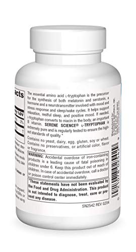 500 mg L-Tryptophan for relaxation