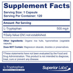 500 mg L-Tryptophan for relaxation
