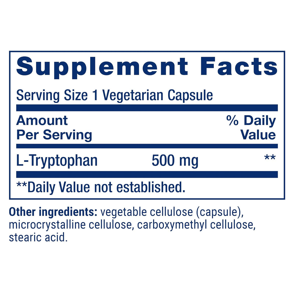 500 mg L-Tryptophan for relaxation
