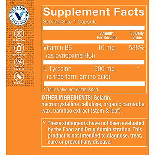 500 mg l-tyrosine for energy boost