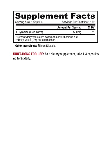 500 mg L-Tyrosine for energy