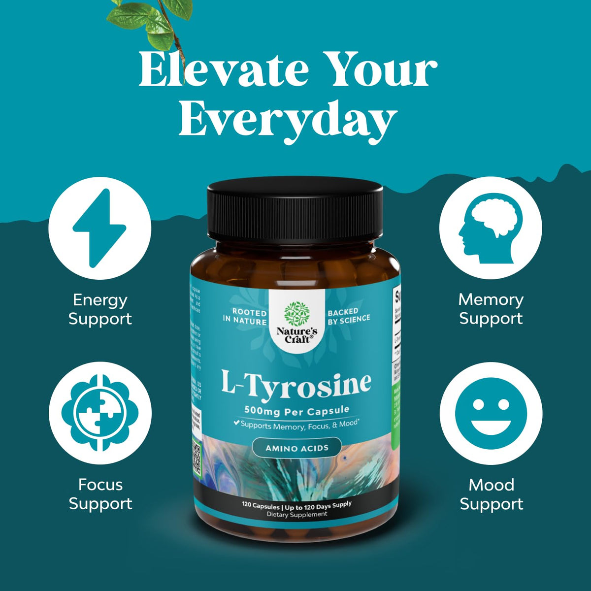 500 mg l-tyrosine for mood support