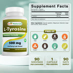 500 mg l-tyrosine for mood support