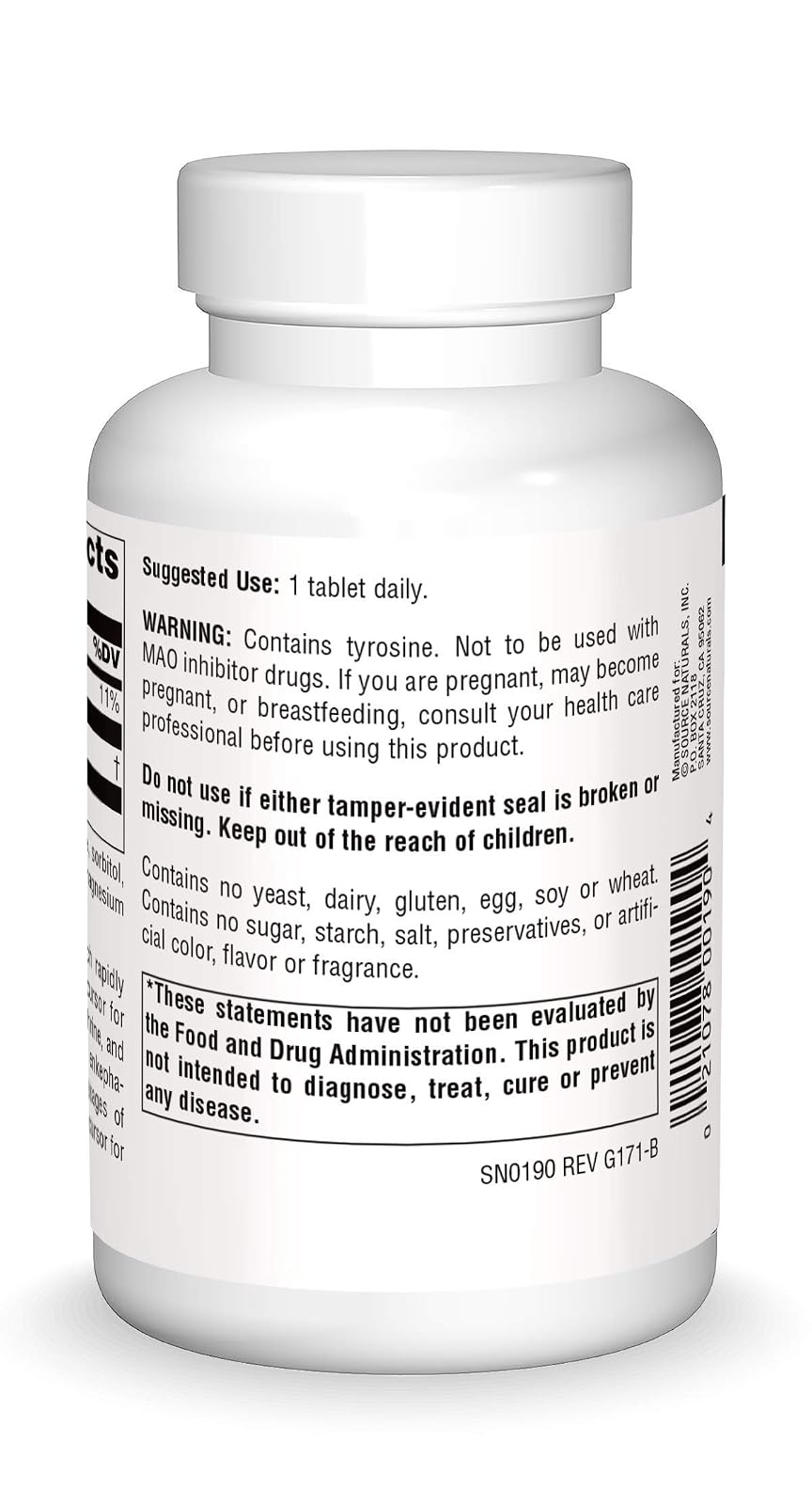 500 mg l-tyrosine tablets for energy