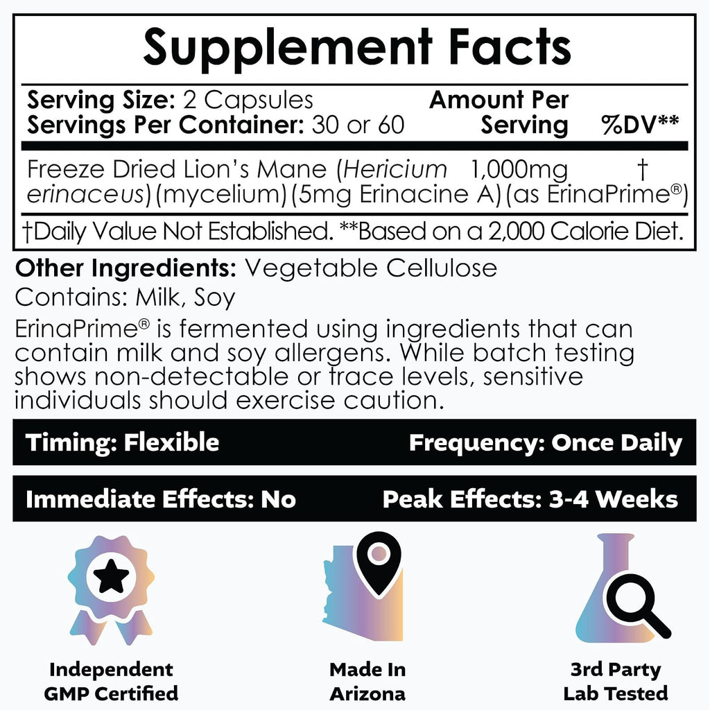 500 mg lion's mane capsules for focus