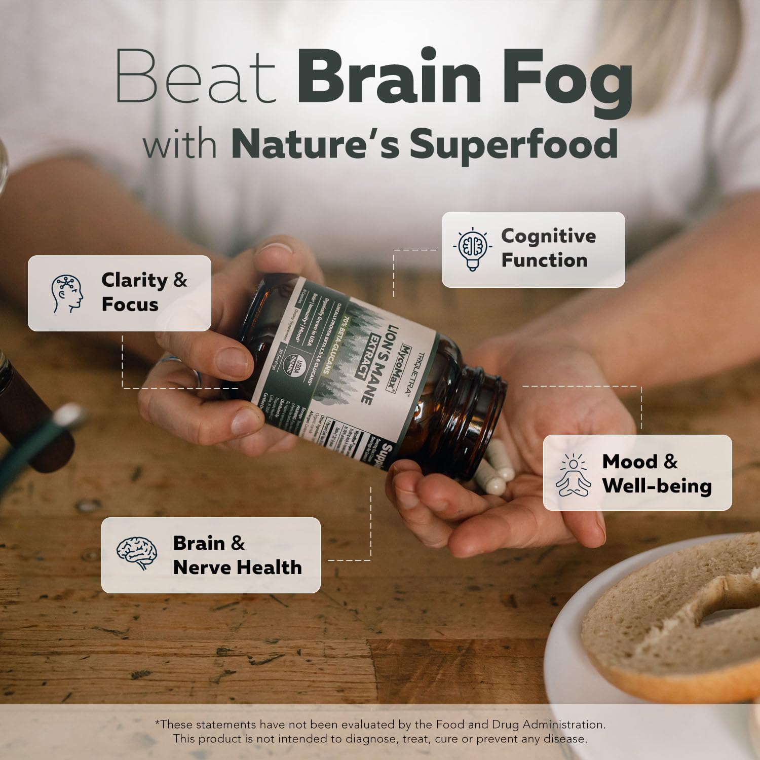 500 mg Lion's Mane extract capsules