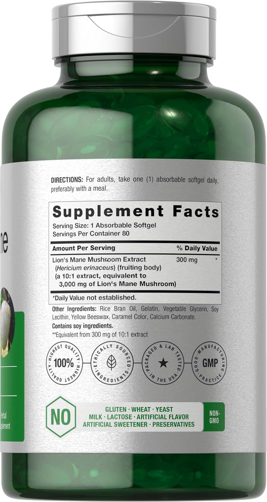 500 mg lion's mane softgels