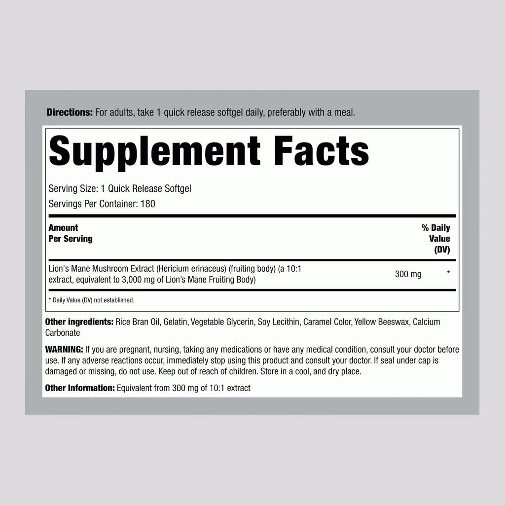500 mg lion's mane supplement