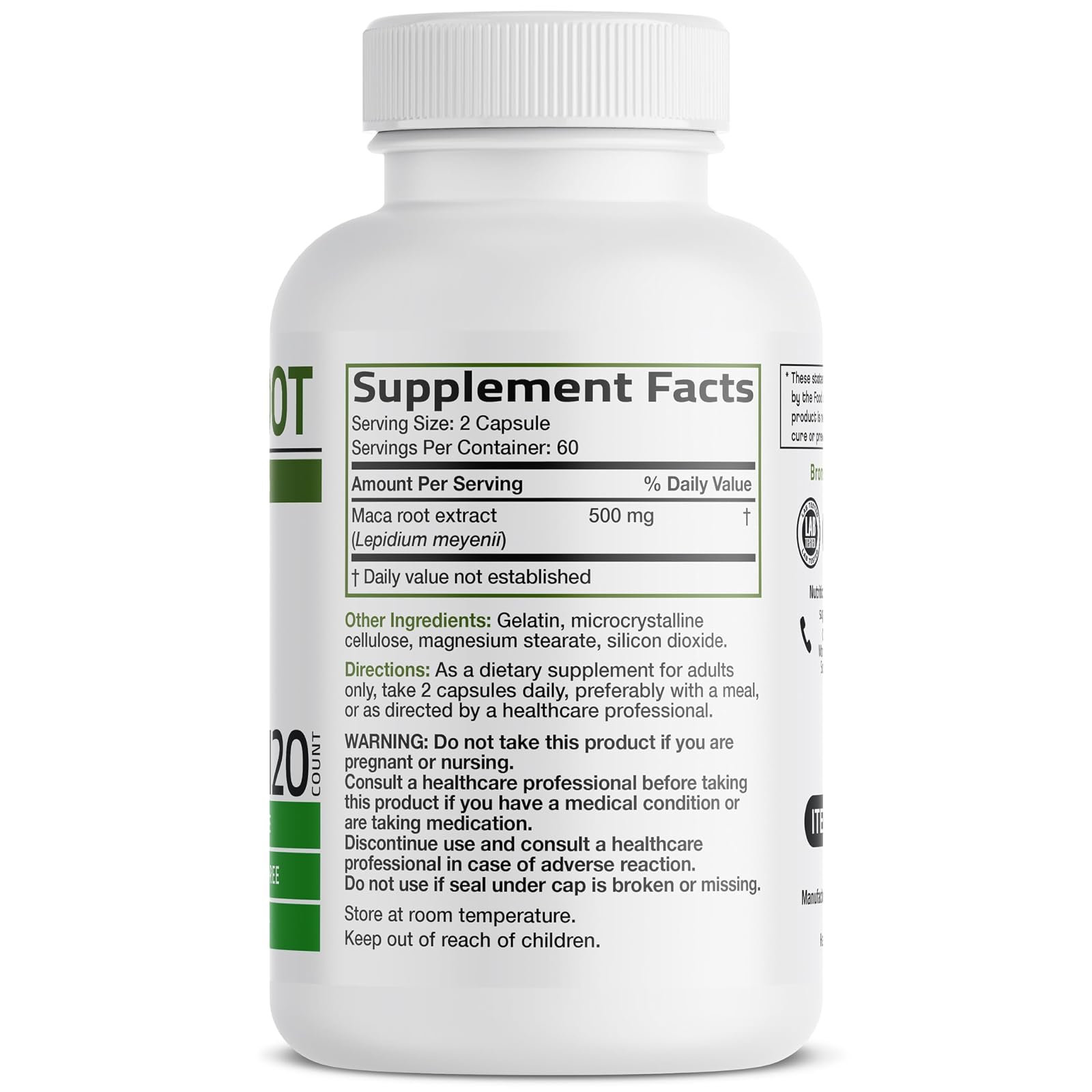 500 mg Maca capsules for endurance