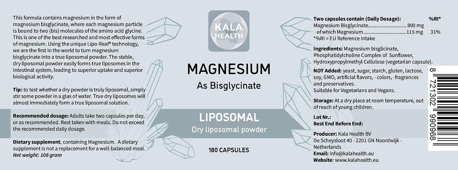 500 mg Magnesium Bisglycinate for muscle support
