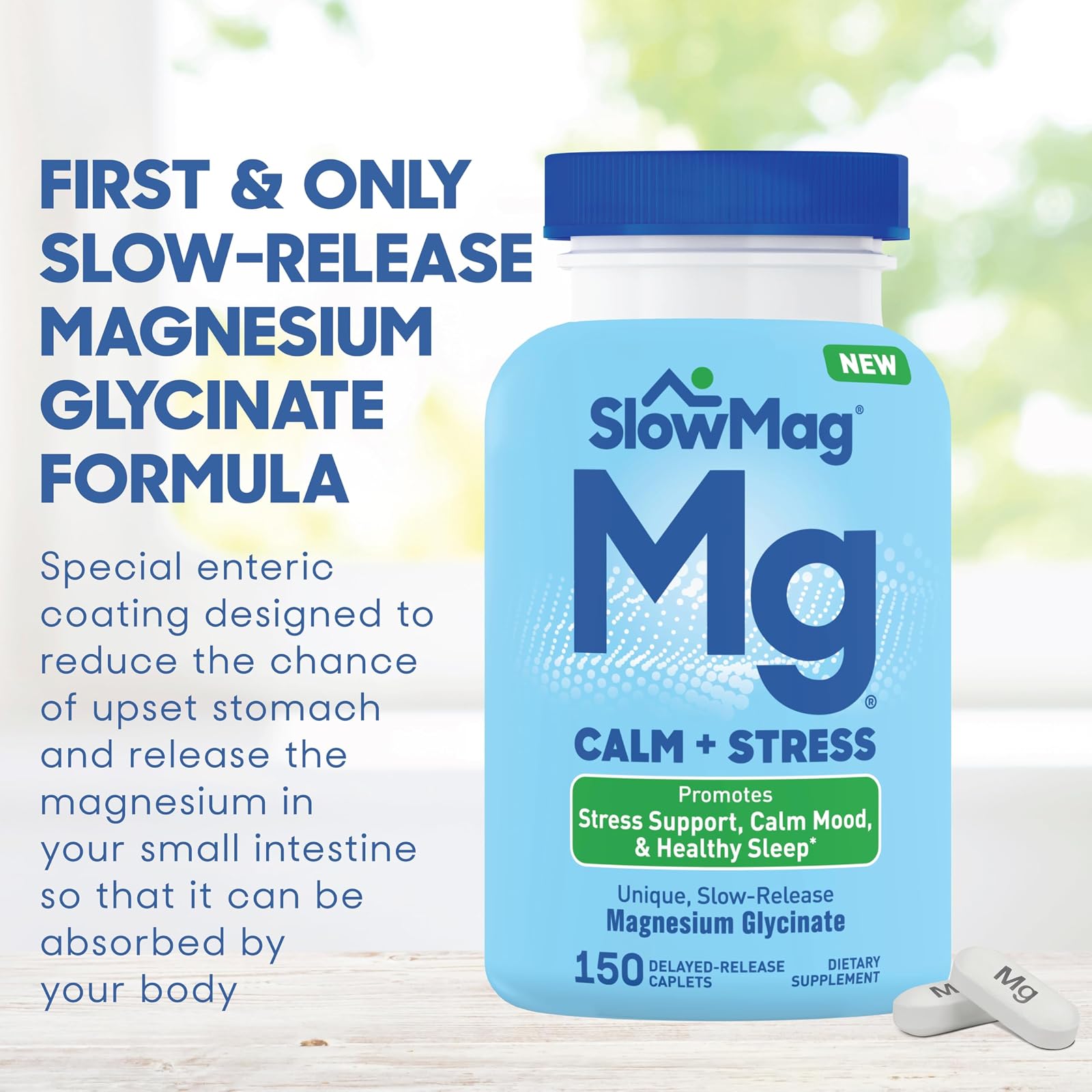 500 mg Magnesium caplets for stress relief