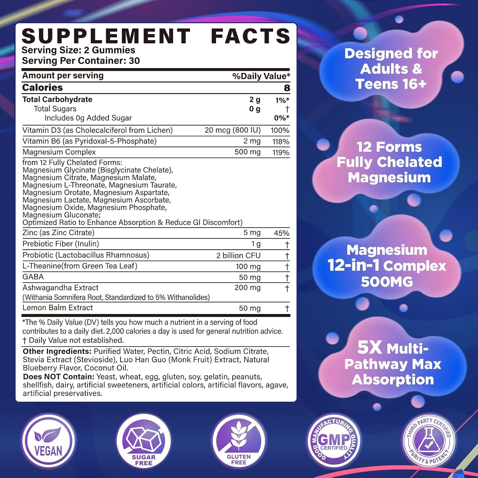 500 mg magnesium complex for relaxation