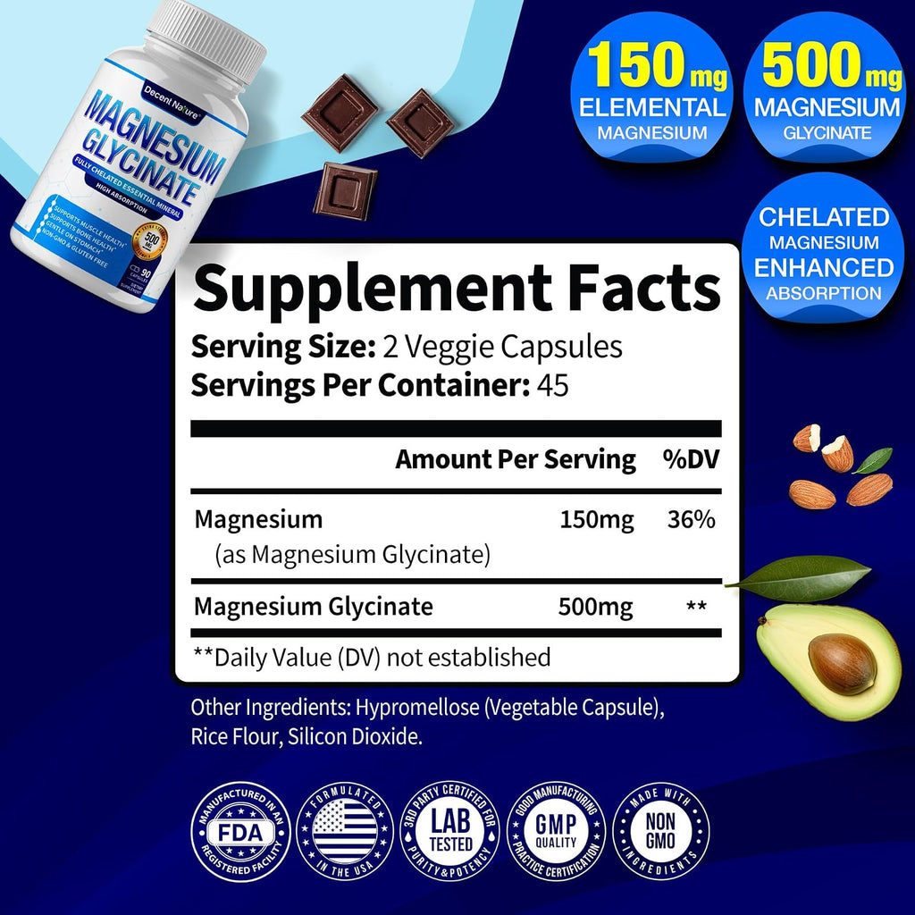 500 mg magnesium glycinate capsules