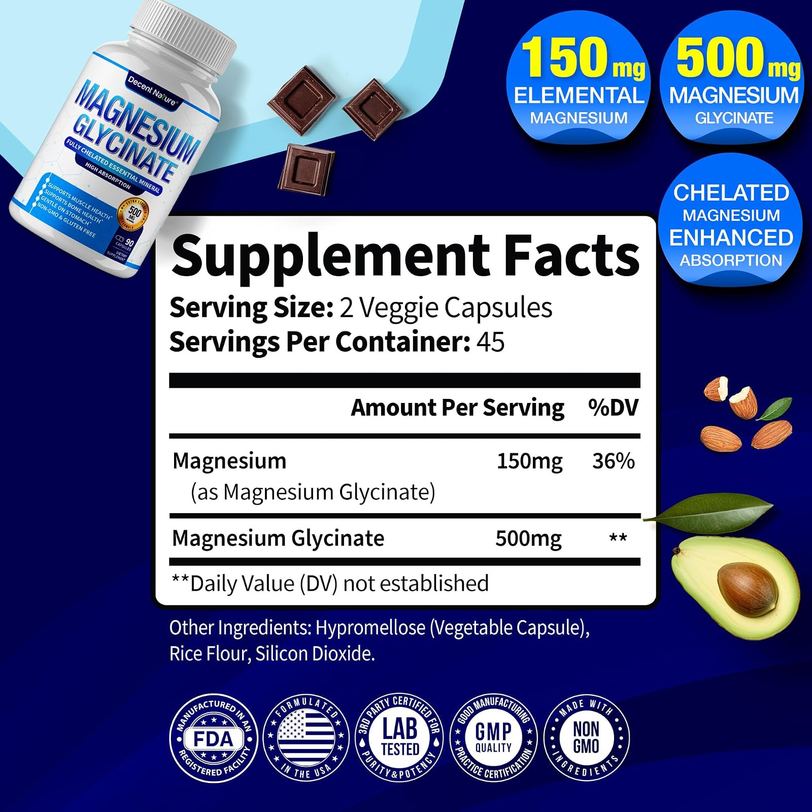 500 mg magnesium glycinate capsules