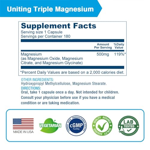 500 mg magnesium glycinate supplement
