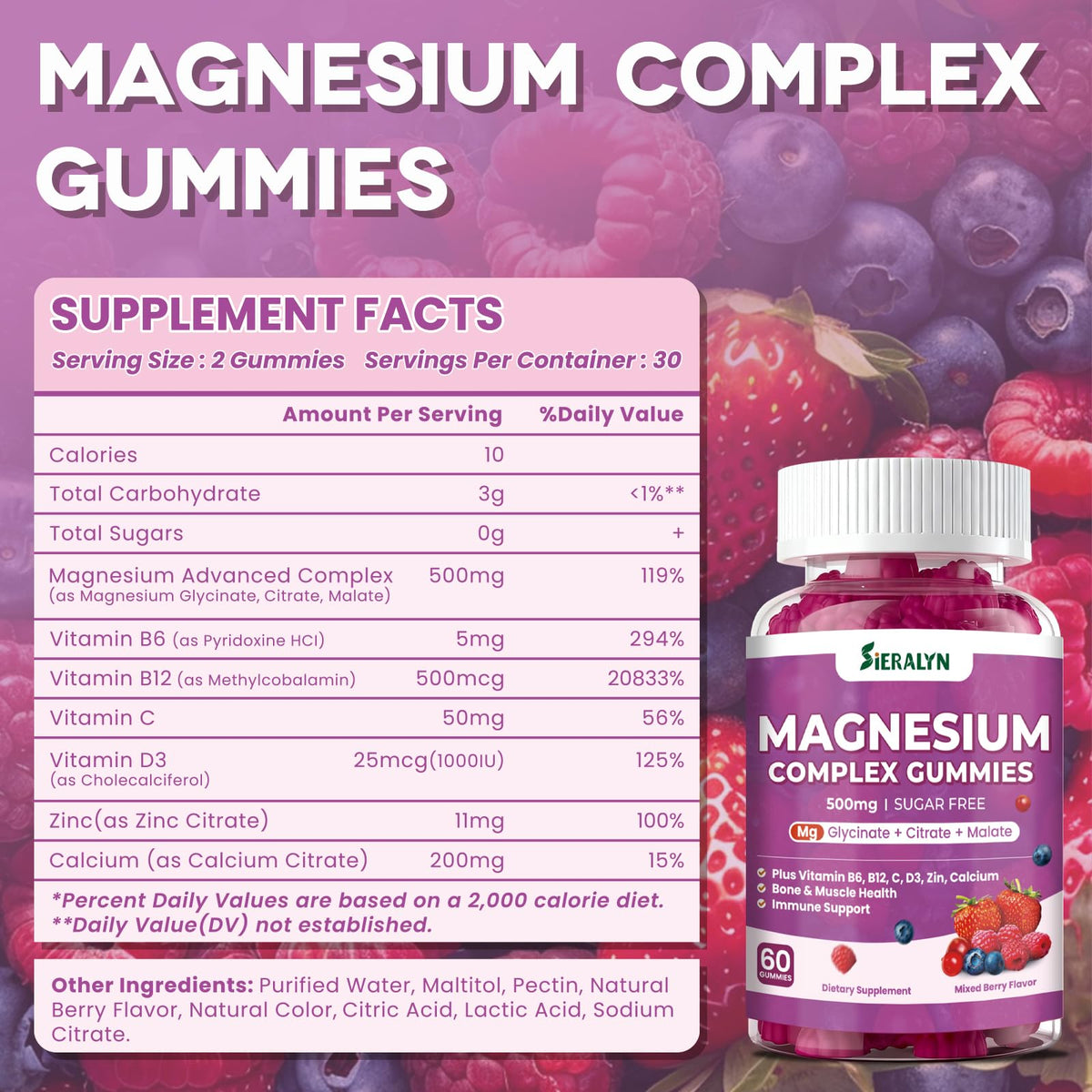 500 mg magnesium gummies for muscle support