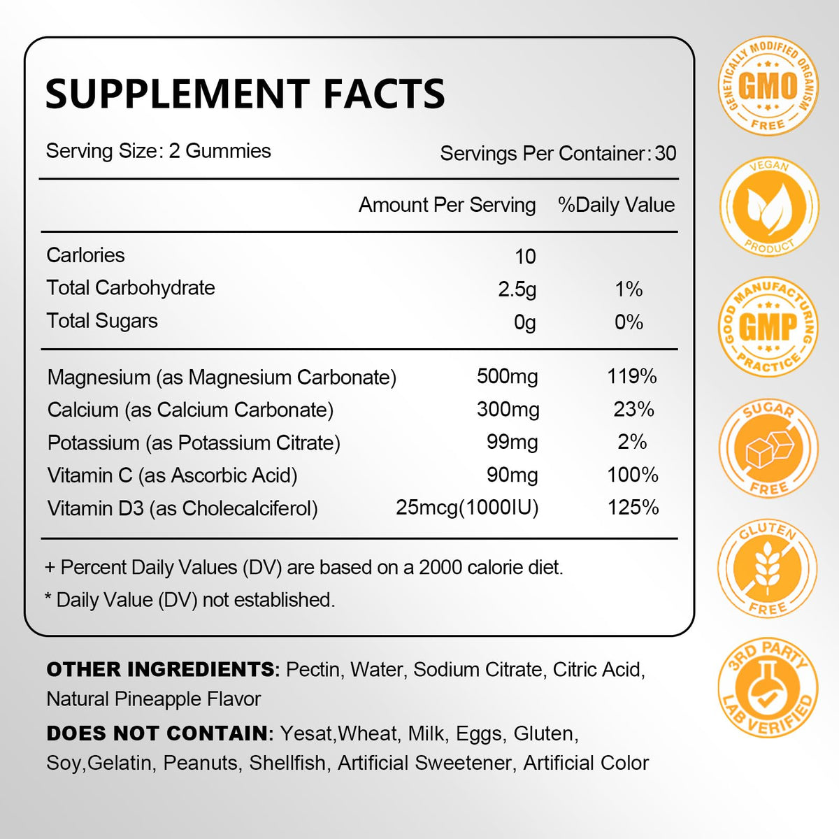 500 mg magnesium gummies for muscle support