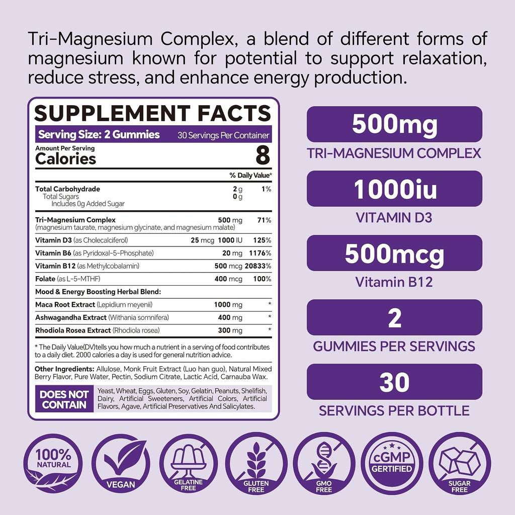 500 mg magnesium gummies for relaxation