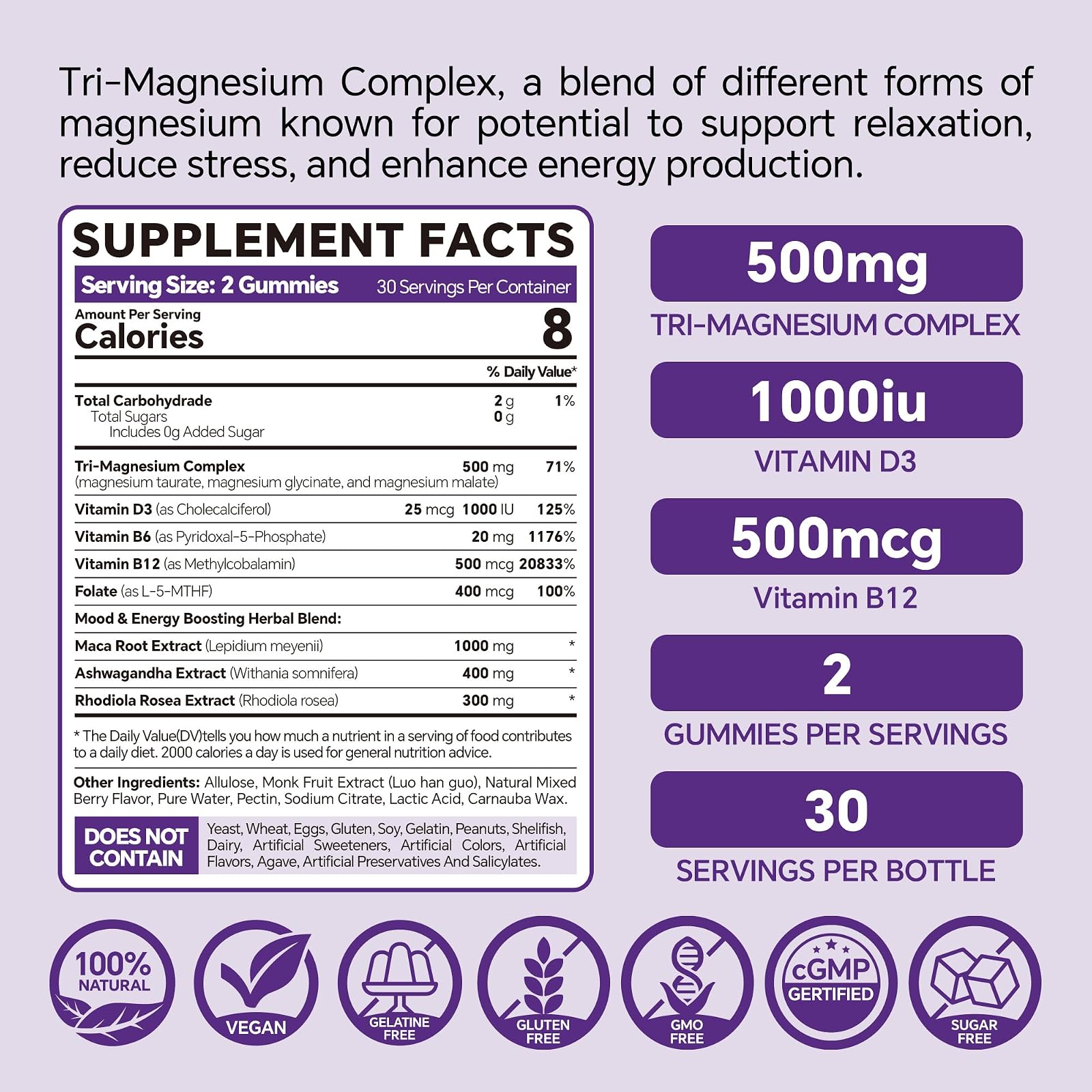 500 mg magnesium gummies for relaxation
