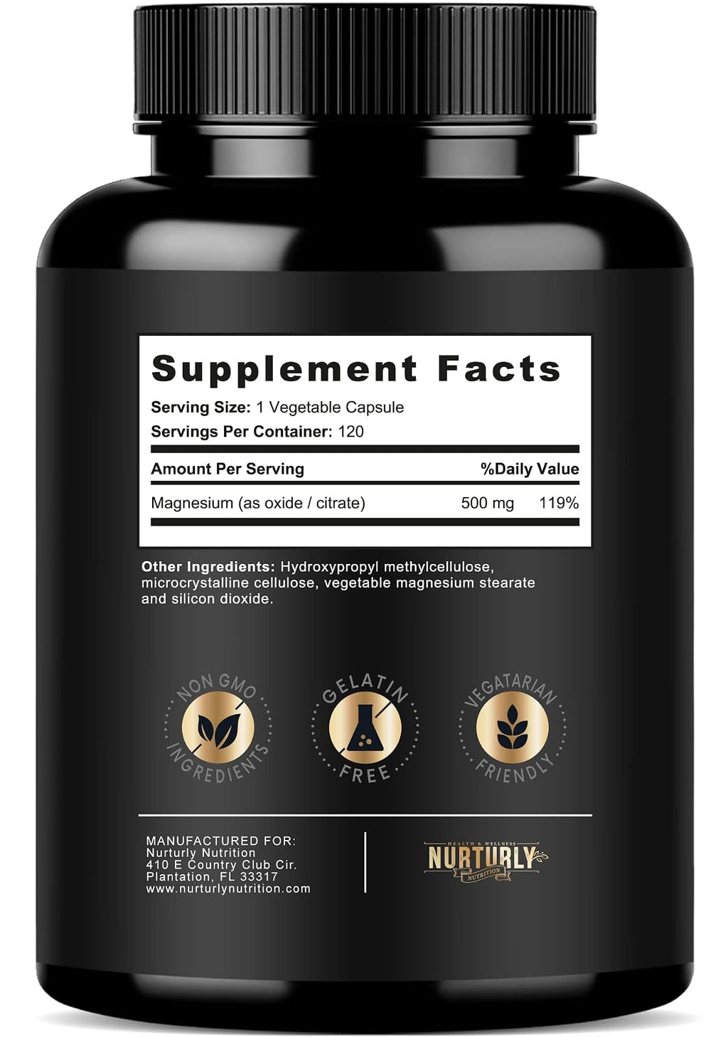 500 mg magnesium oxide supplement