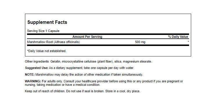 500 mg Marshmallow Root capsules