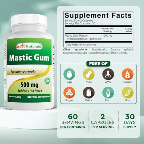500 mg mastic gum supplement