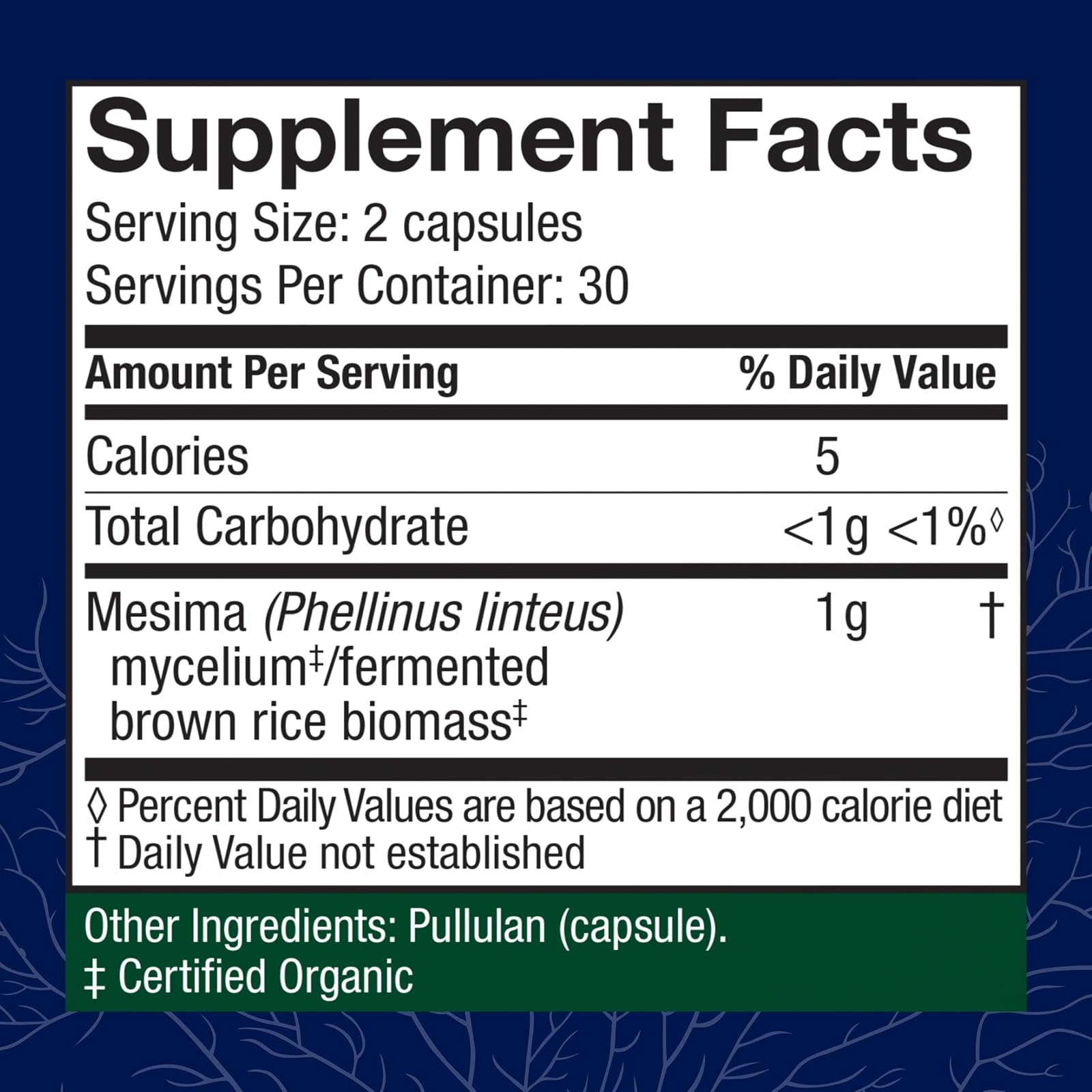 500 mg Mesima mushroom supplement