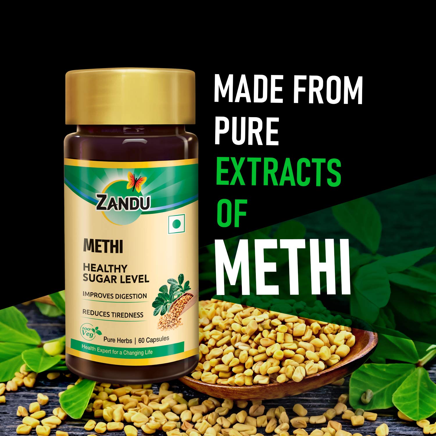 500 mg Methi fiber supplement