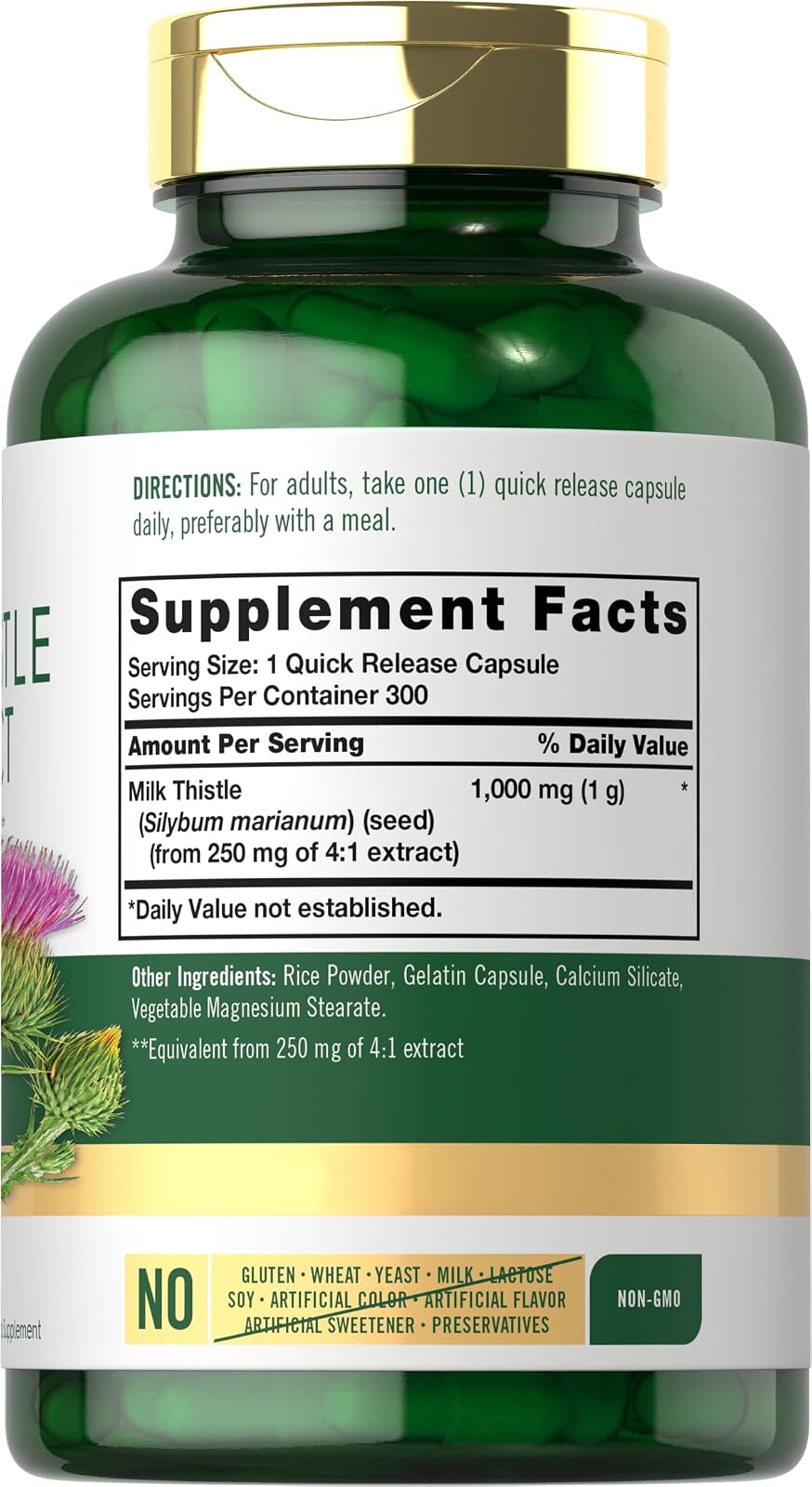 500 mg milk thistle capsules for liver health