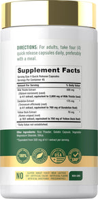 500 mg milk thistle capsules for liver health
