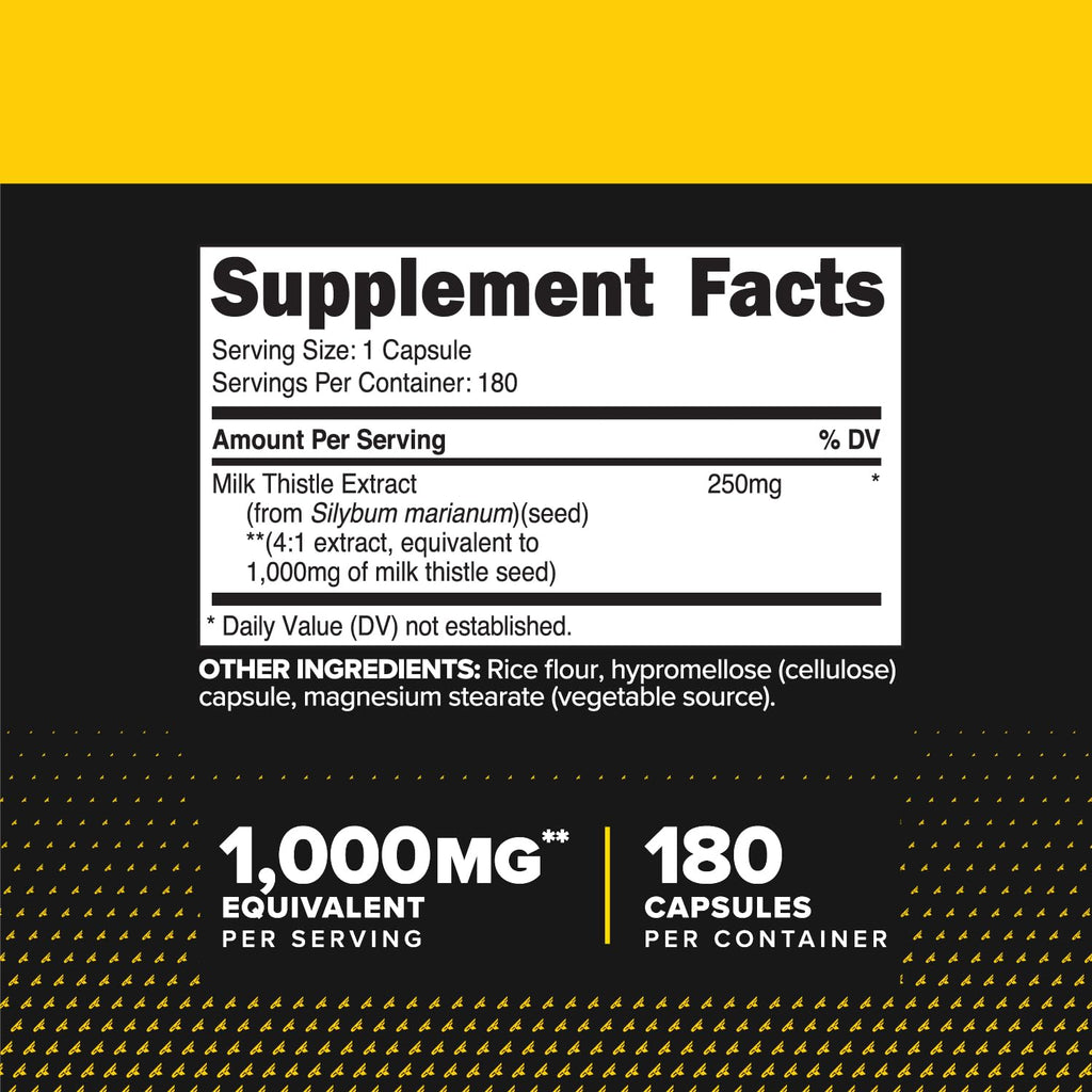 500 mg milk thistle capsules